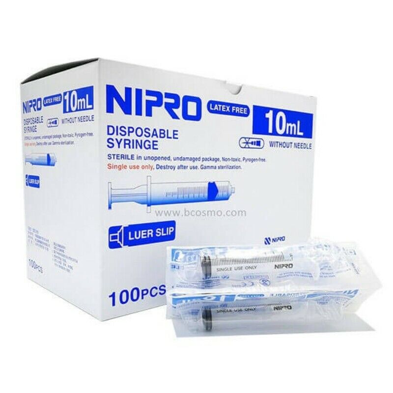 Nipro Syringe 10 ml Nasal Syringe Latex Free1 Box 100 Pcs – Quality ...