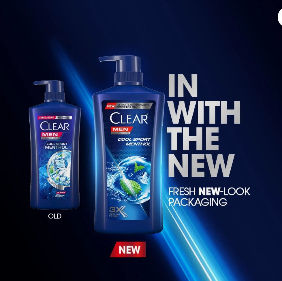 Clear Ice Cool Menthol + Clear Men Cool Sport Menthol Shampoo Special ...