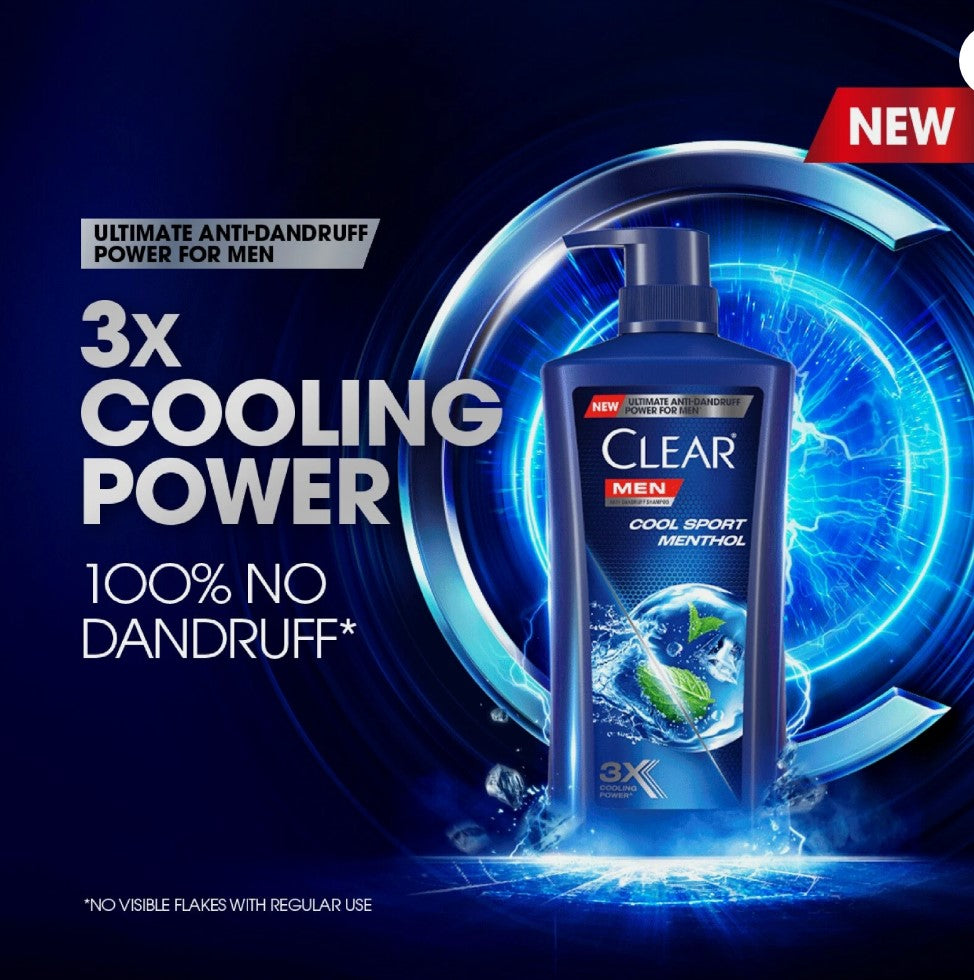 Clear Ice Cool Menthol + Clear Men Cool Sport Menthol Shampoo Special ...