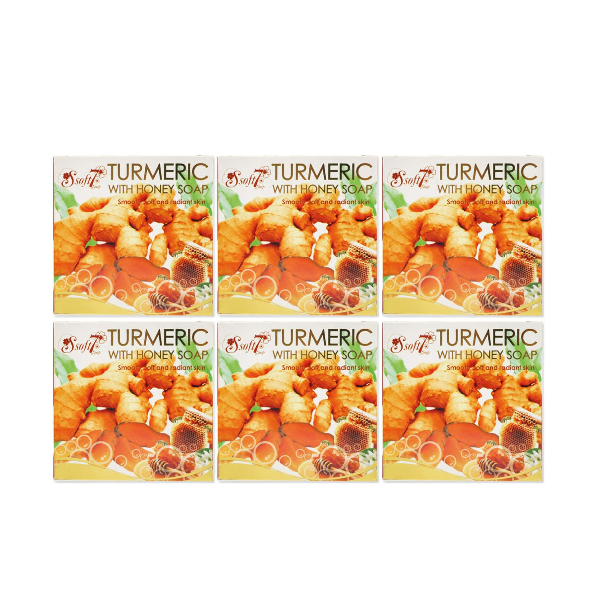 Soft7 by K.Brothers Turmeric with Honey Skin Care Natural Herbal Soap ...
