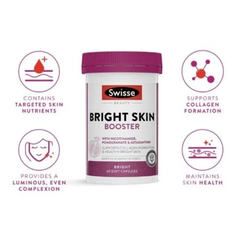 60 Caps Swisse Beauty Bright Skin Booster With Glutathione Healthy Fir ...