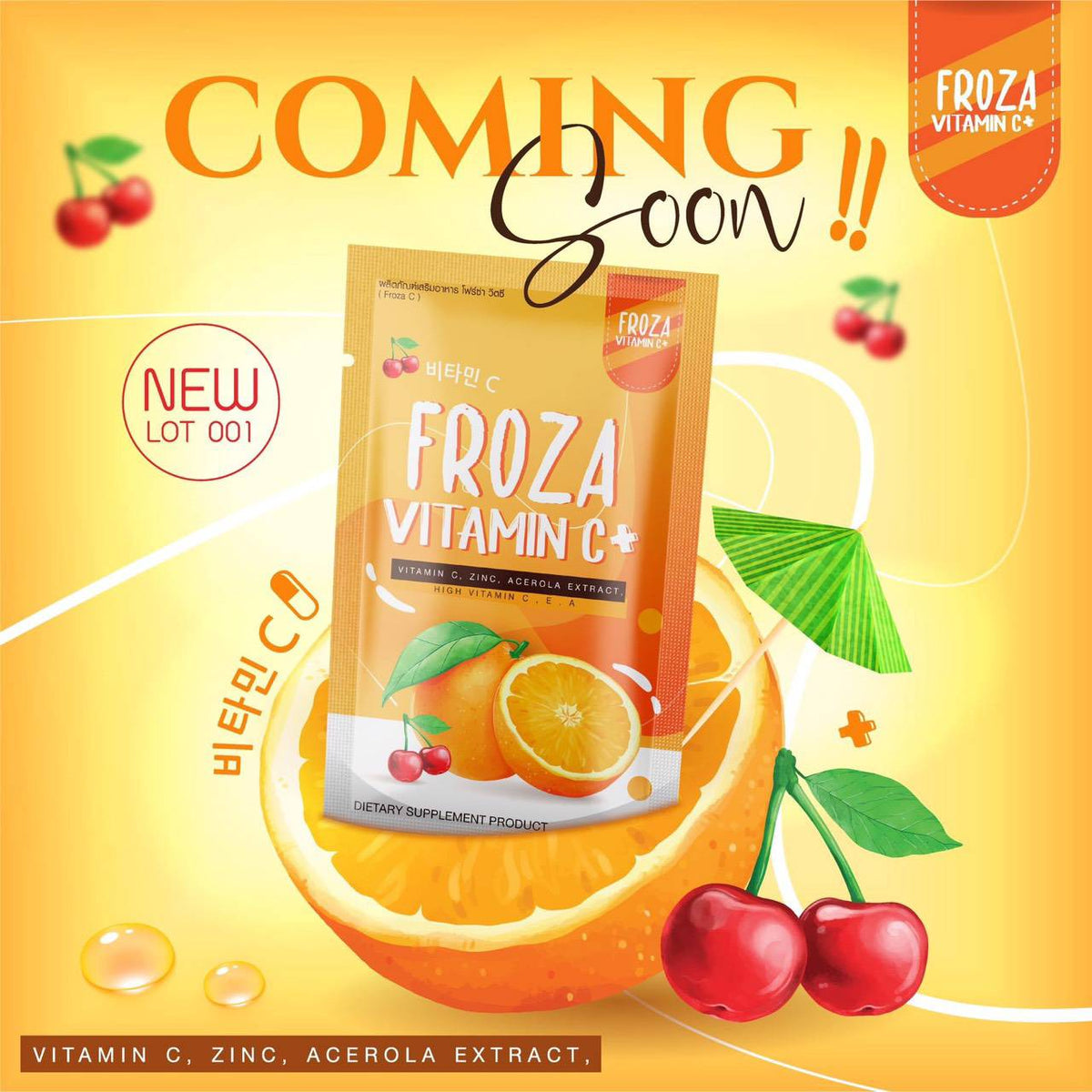 10X FROZA Vitamin C . Plus Zinc Highly Antioxidant Healthy Skin (60 Ca ...