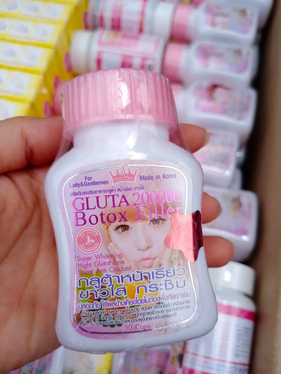 10X Gluta 200000 Botox Filler Glutathione slim Face (pink) Korean form ...
