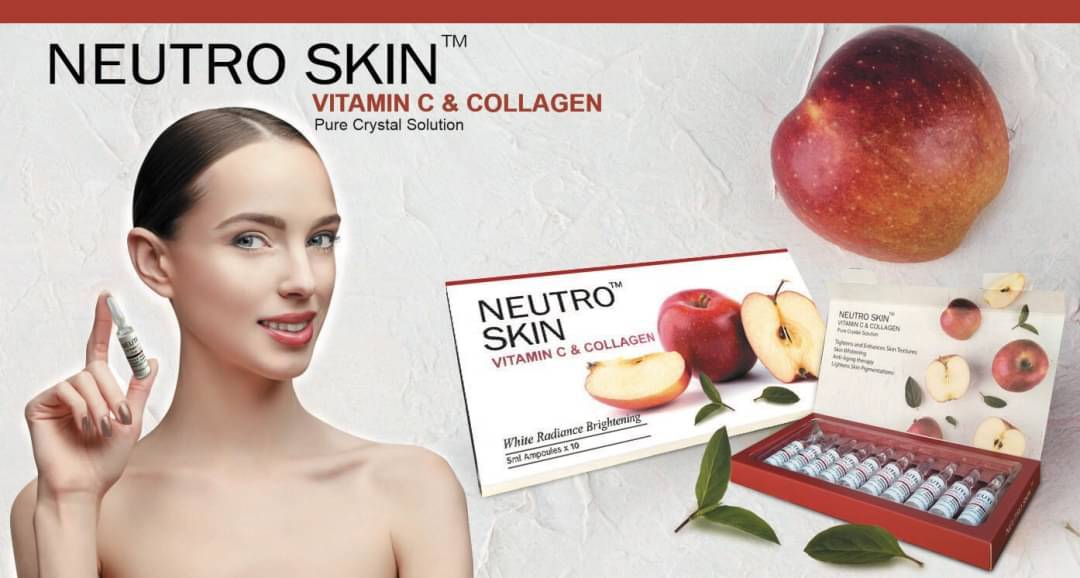 NEW NEUTRO SKIN VITAMIN C & COLLAGEN (RED APPLE) PURE CRYSTAL SOLUTION ...